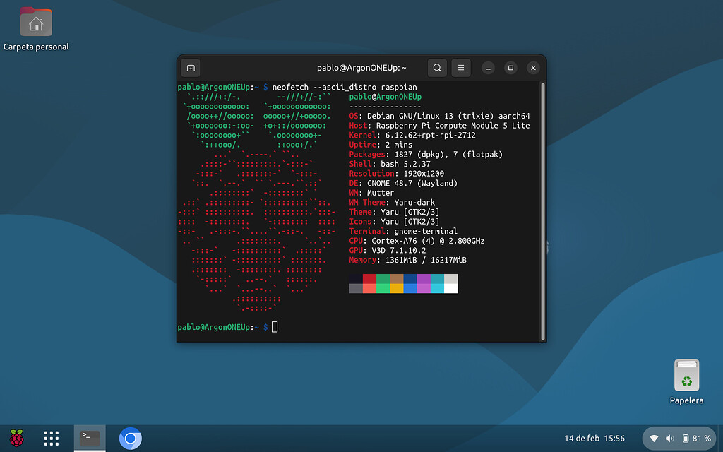 My Argon ONE UP setup guide & user experience (RPI OS Lite + GNOME ...